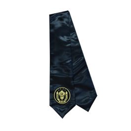 Black - Drape Stole with Patch